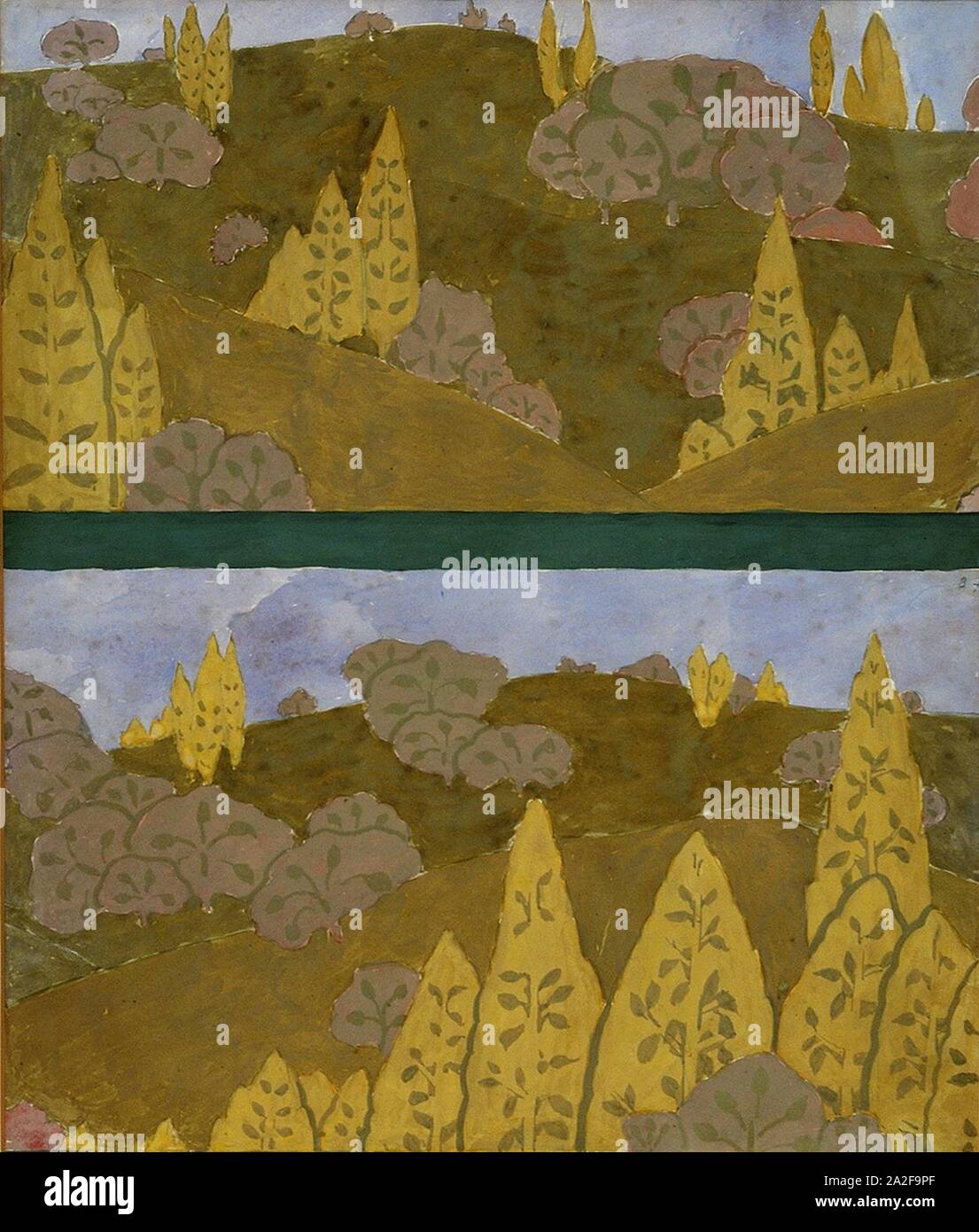 EliseuVisconti-A839-Paisagem – Estudo para marchetaria (3 Stock Photo ...