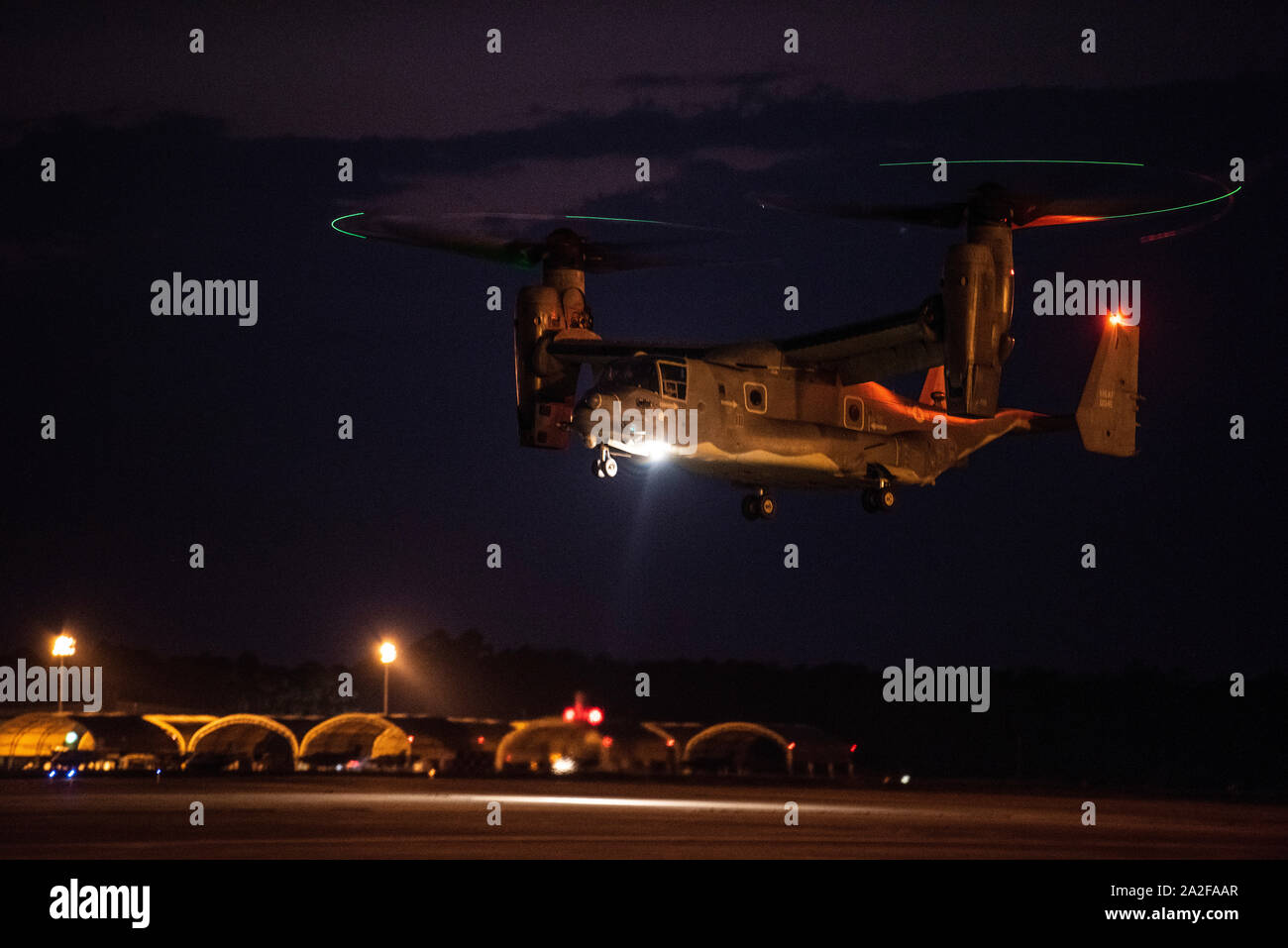 A CV-22 Osprey tiltrotor aircraft assigned to the 8th Special ...