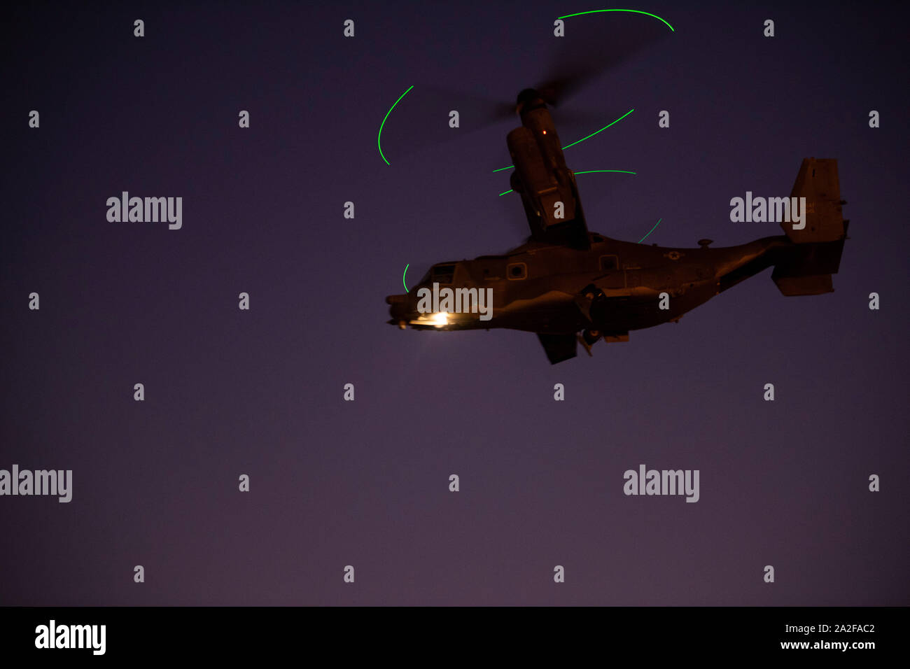 A CV-22 Osprey tiltrotor aircraft assigned to the 8th Special ...