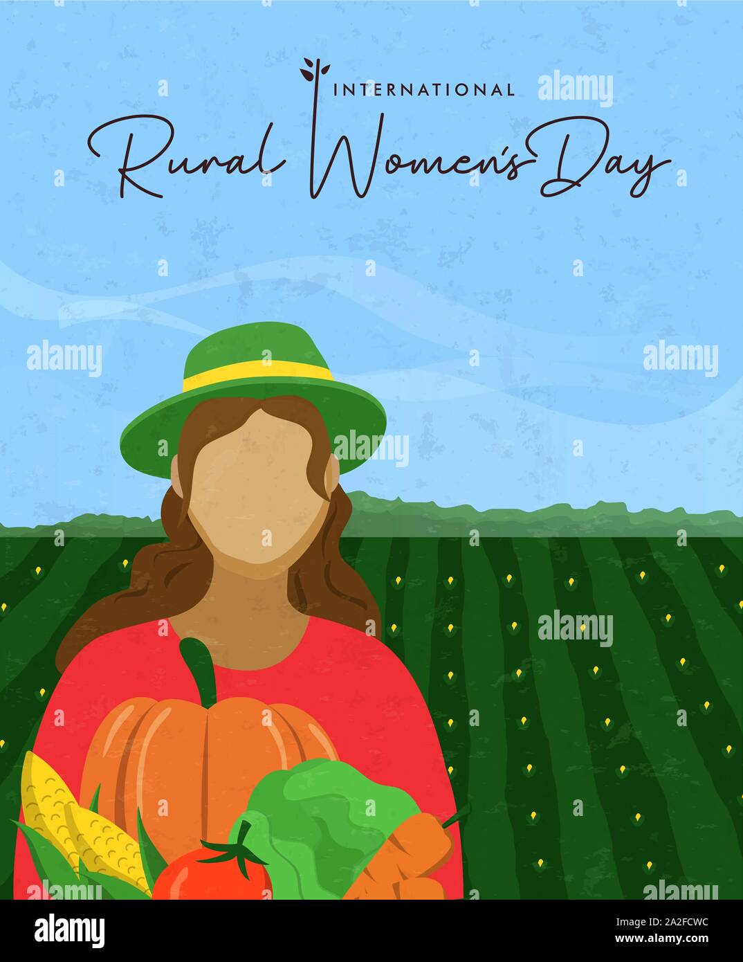 Woman in the countryside Stock Vector Images - Alamy