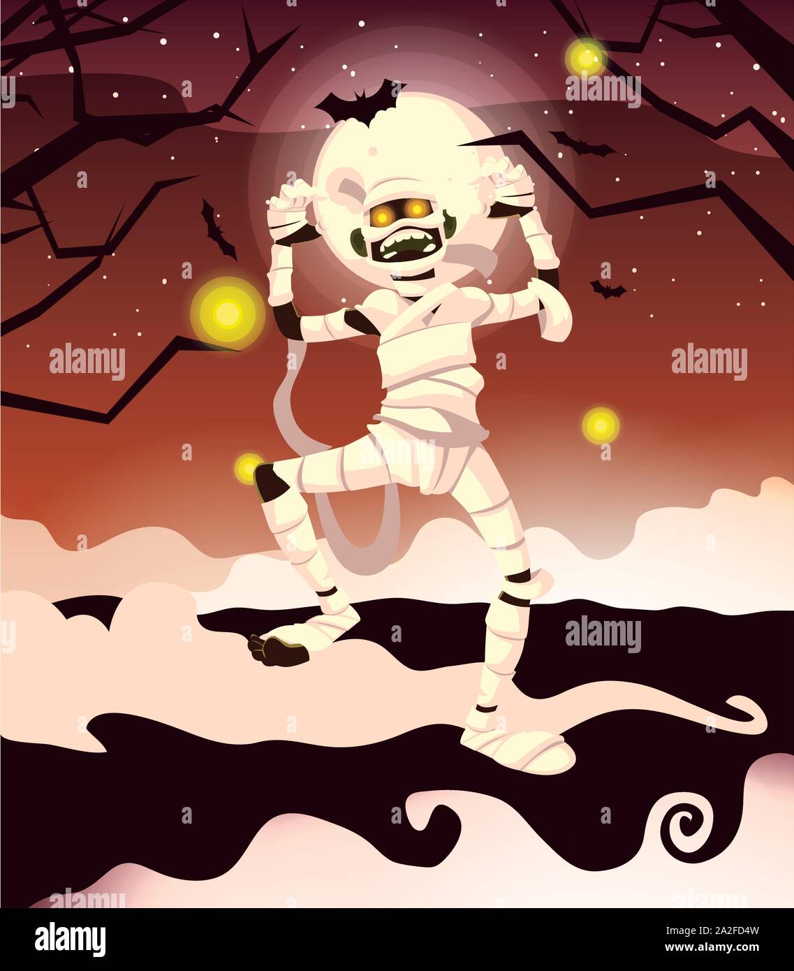mummy design, Halloween holiday horror scary celebration autumn dark ...