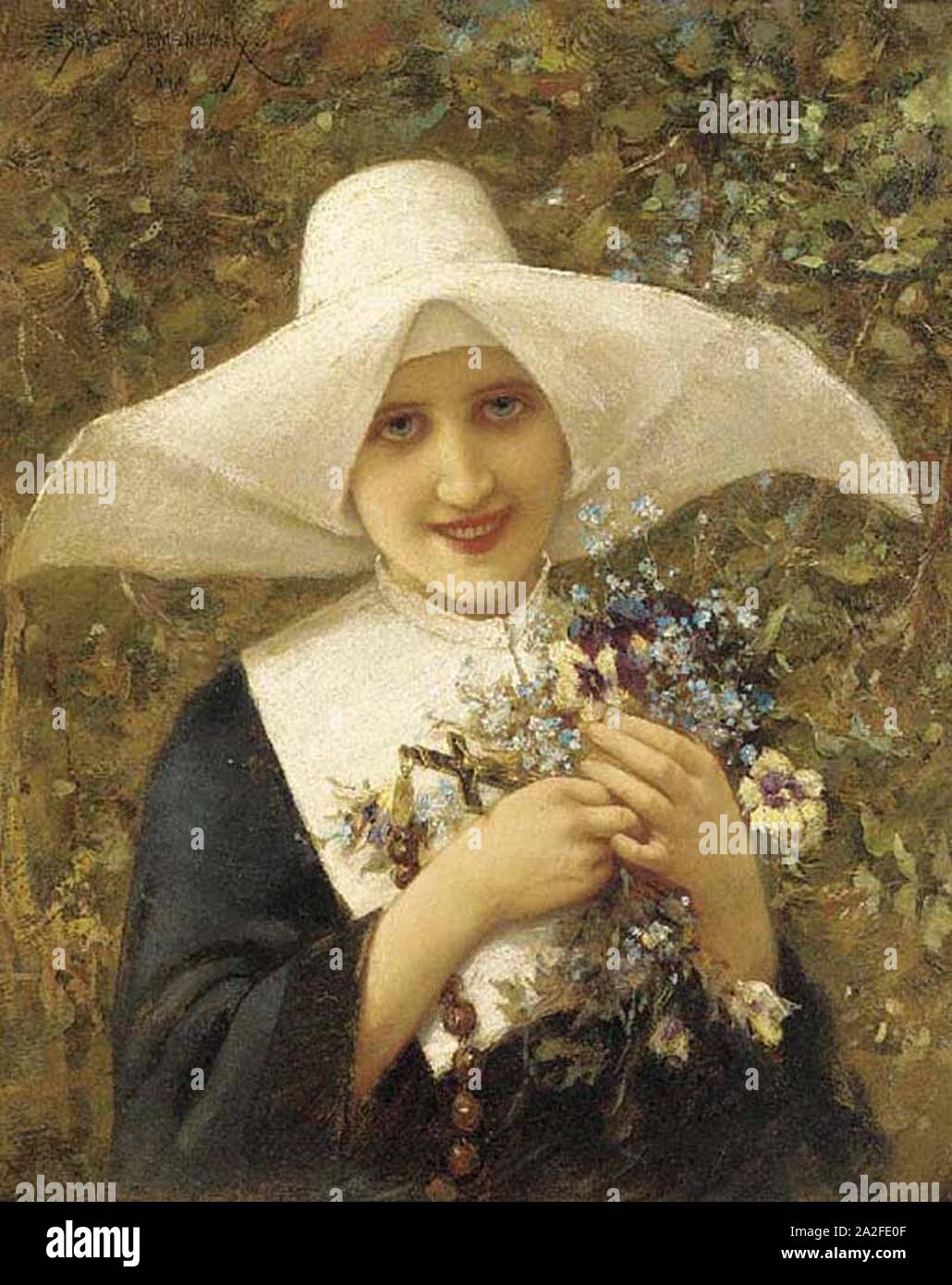 Emile Eisman-Semenowsky - The nun Stock Photo - Alamy