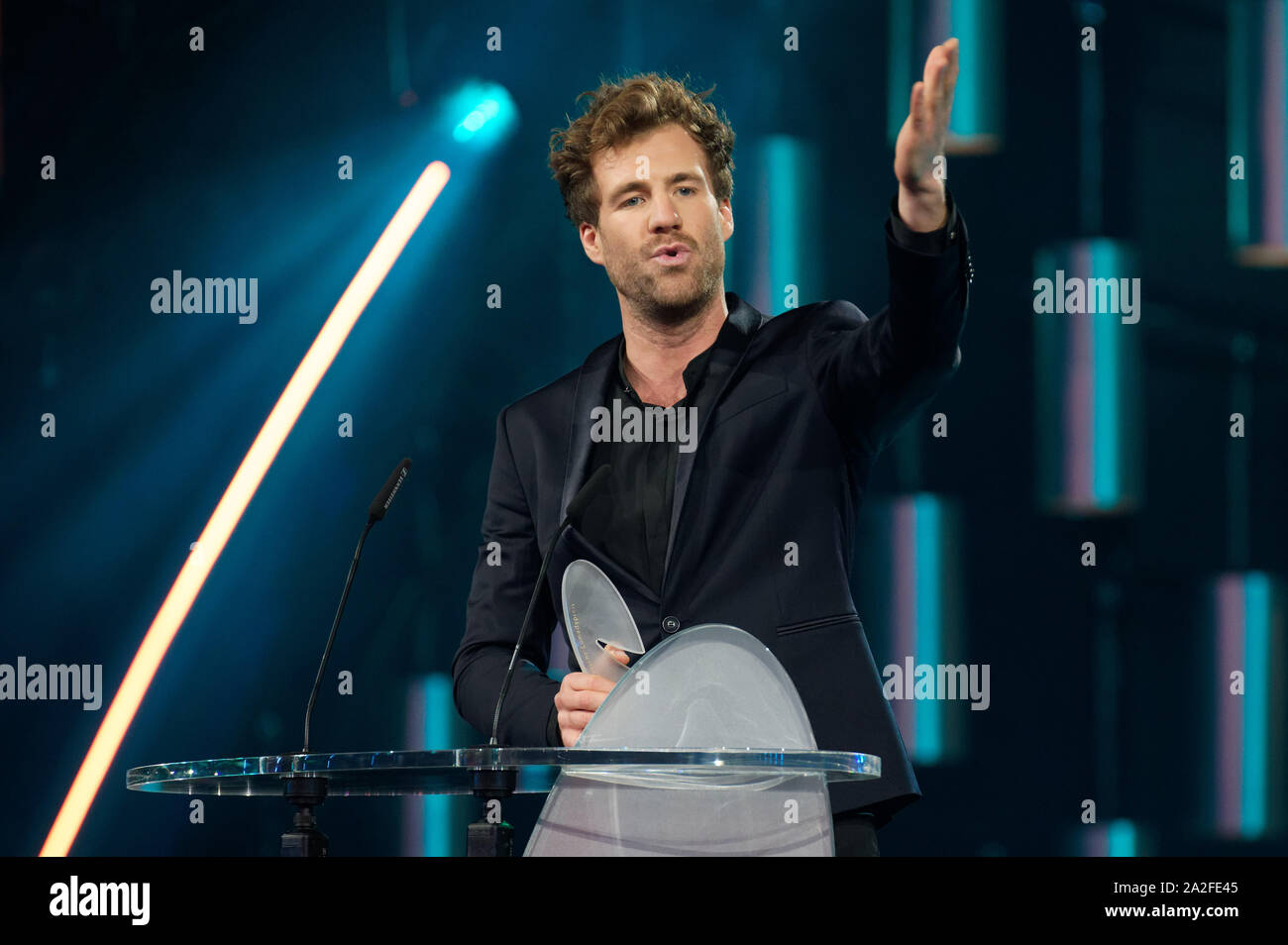 Cologne, Germany. 03rd Oct, 2019. Comedian Luke Mockridge is delighted ...