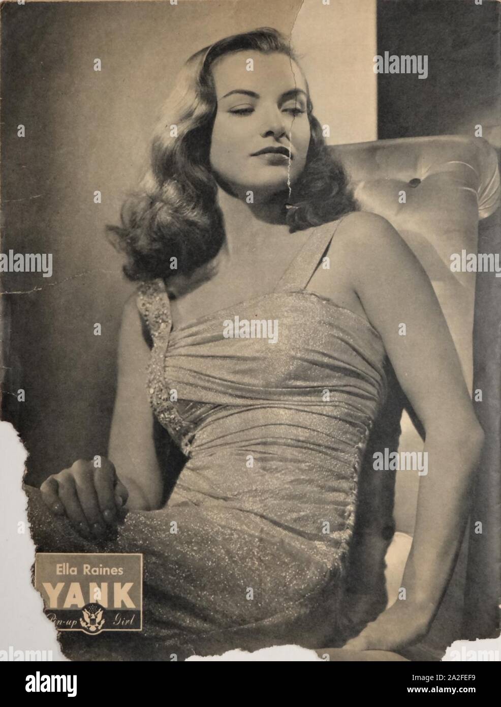 Ella Raines pin-up from Yank, The Army Weekly, August 1945 Stock Photo ...