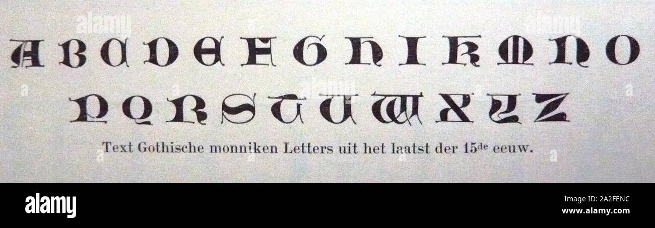 Enschede-15th century gothic letters Stock Photo - Alamy