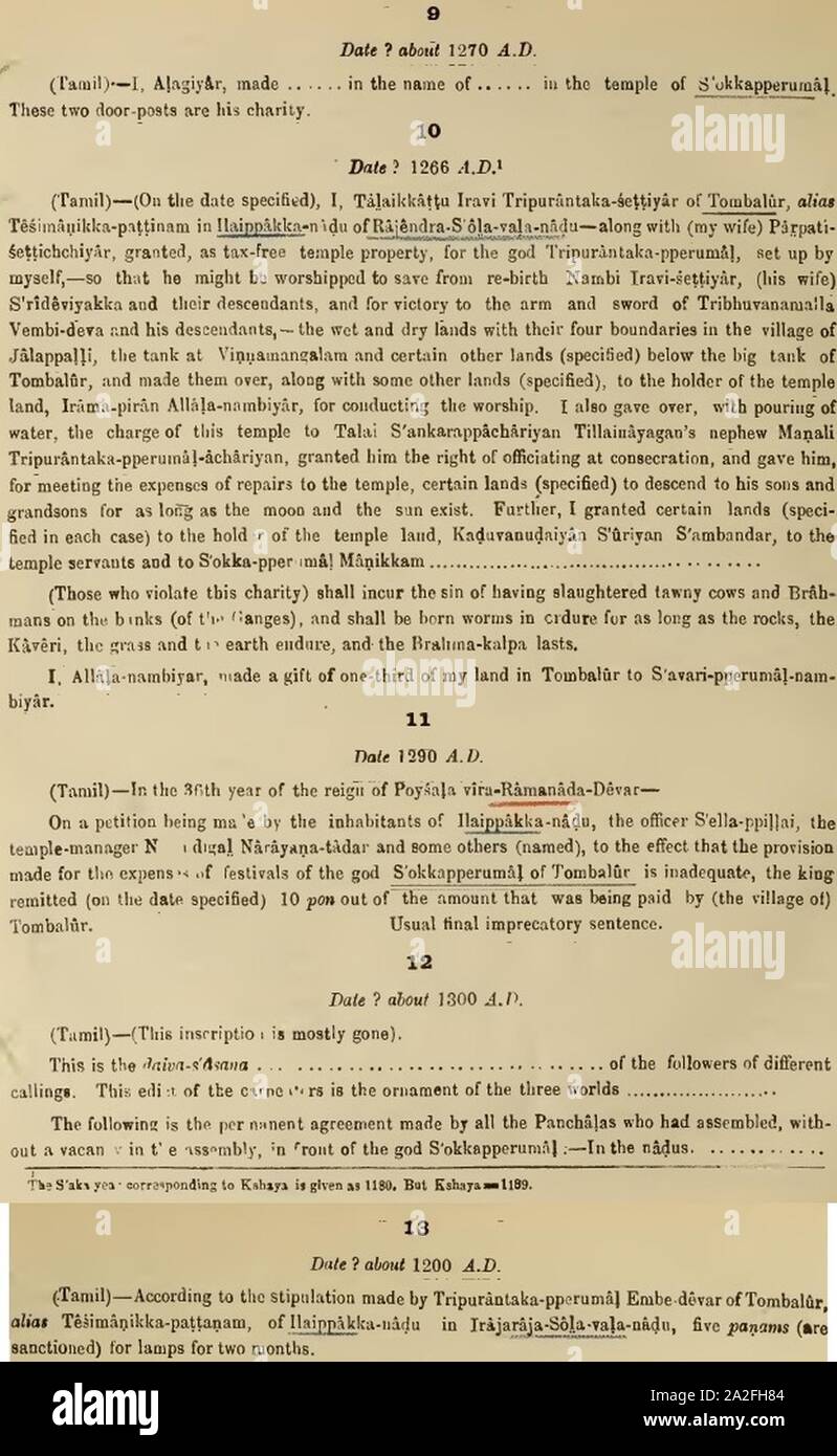 English Translations of the Tamil Inscriptions of the Domlur ...