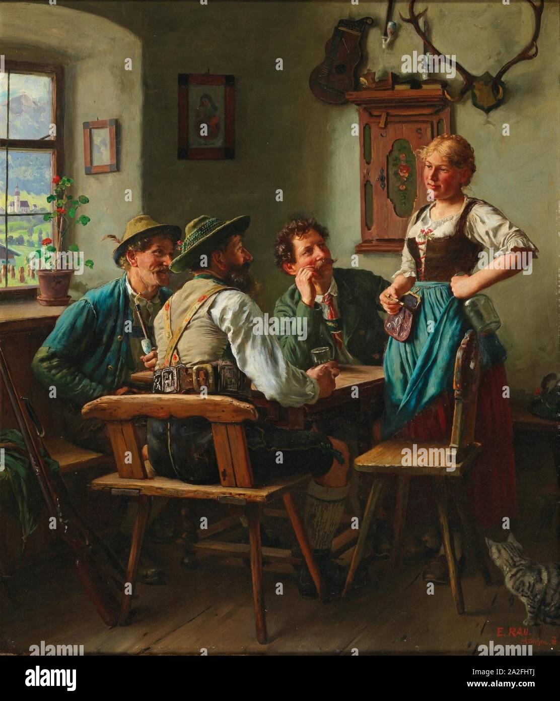 Emil Rau In der Wirtsstube 1912 Stock Photo - Alamy