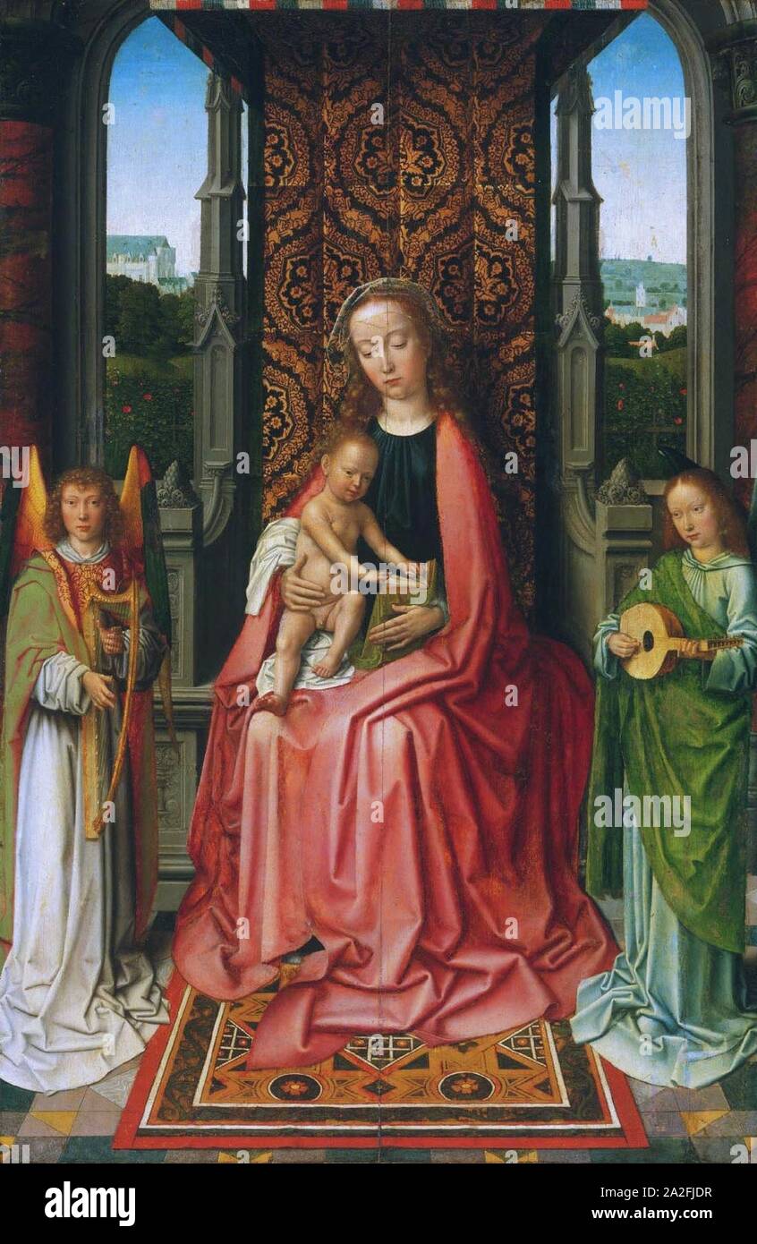 Gerard david enthroned virgin and child hi-res stock photography and ...