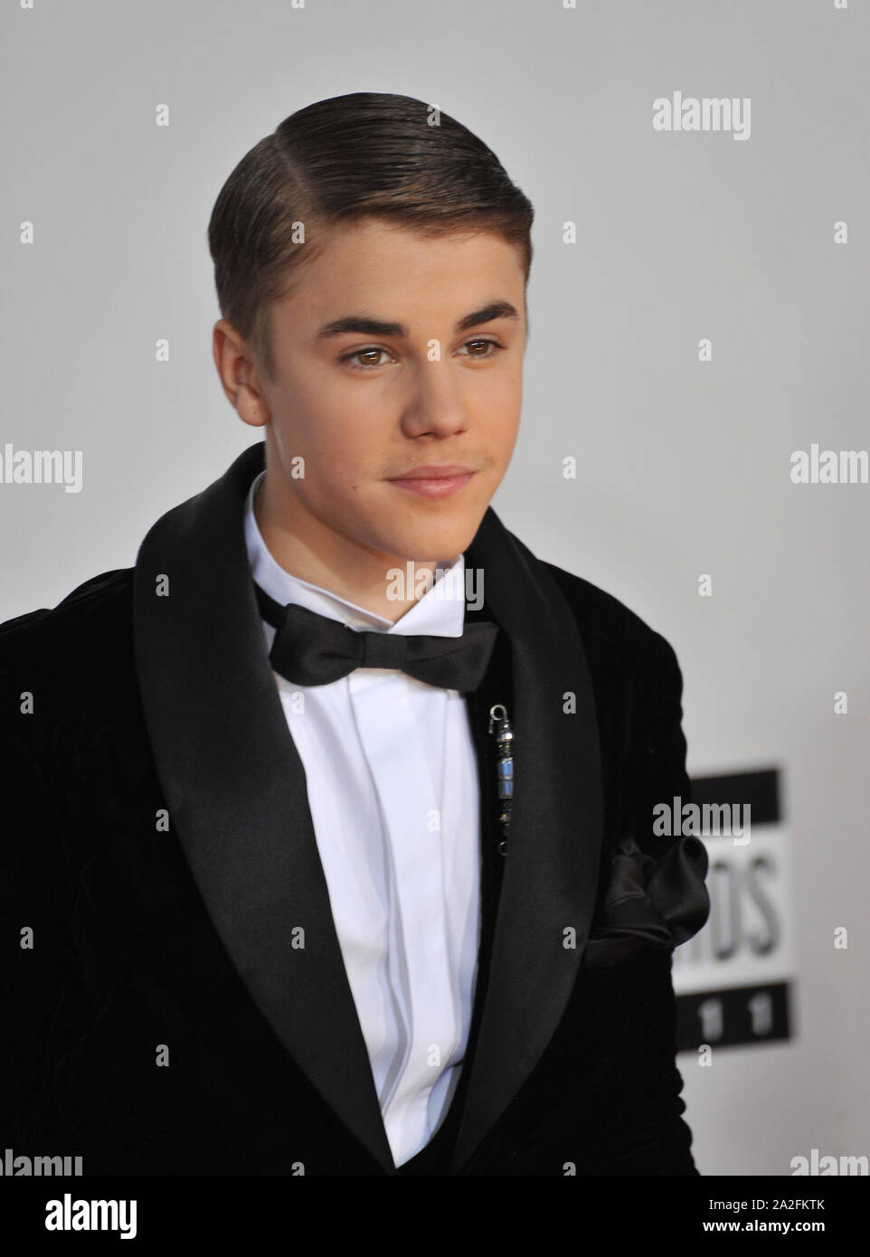 LOS ANGELES, CA. November 20, 2011: Justin Bieber arriving at the 2011 ...