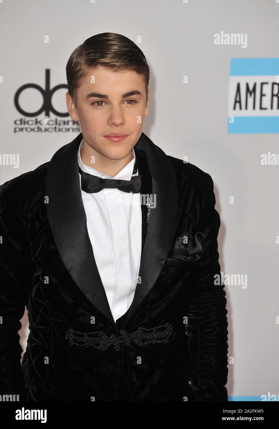 LOS ANGELES, CA. November 20, 2011: Justin Bieber arriving at the 2011 ...