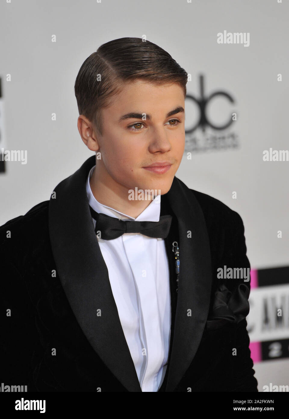 LOS ANGELES, CA. November 20, 2011: Justin Bieber arriving at the 2011 ...
