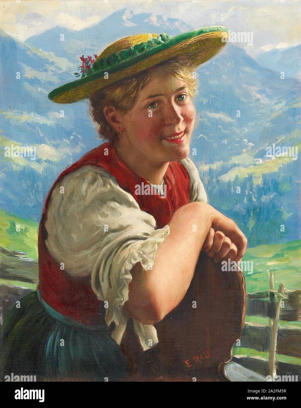 Emil Rau - Young Lass Smiling Stock Photo - Alamy