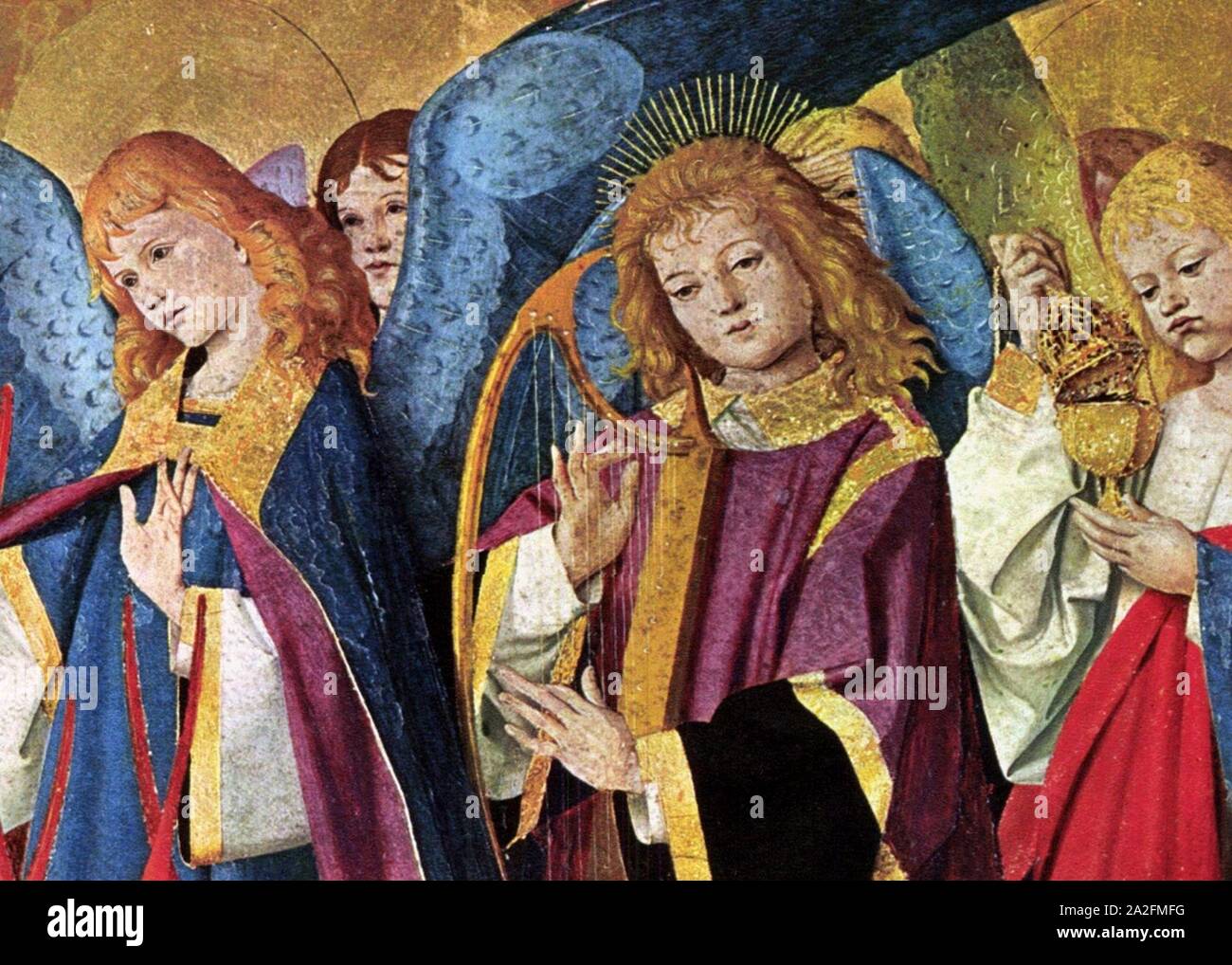 Enguerrand Quarton - A Coroação da Virgem - detalhe Stock Photo - Alamy