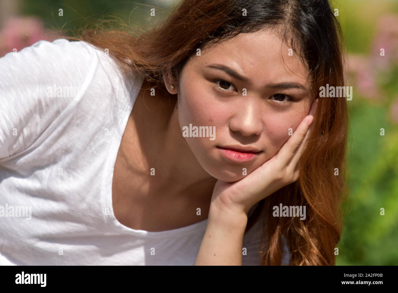 An Adult Female And Sadness Stock Photo - Alamy