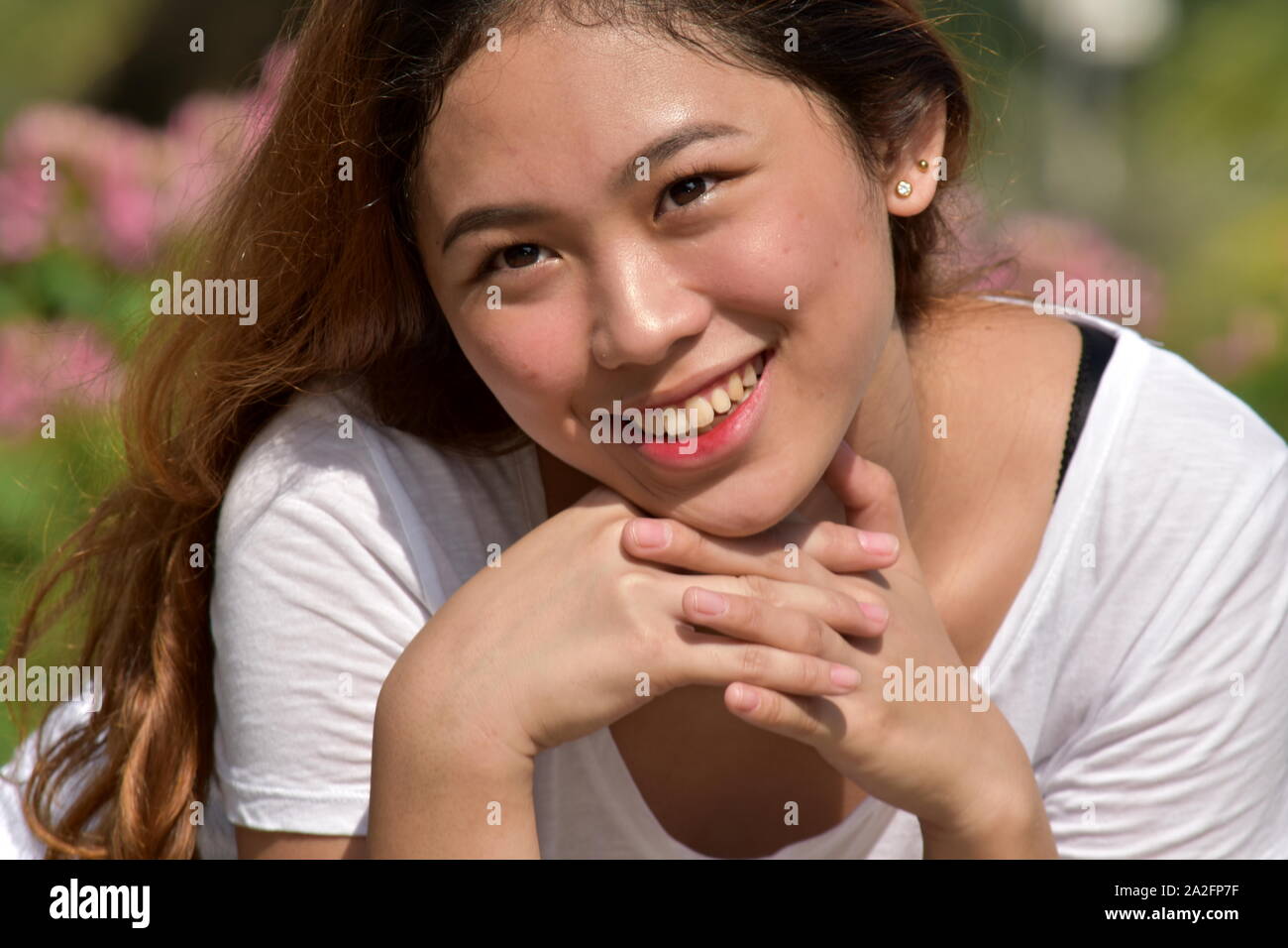 A Happy Pretty Minority Female Stock Photo - Alamy