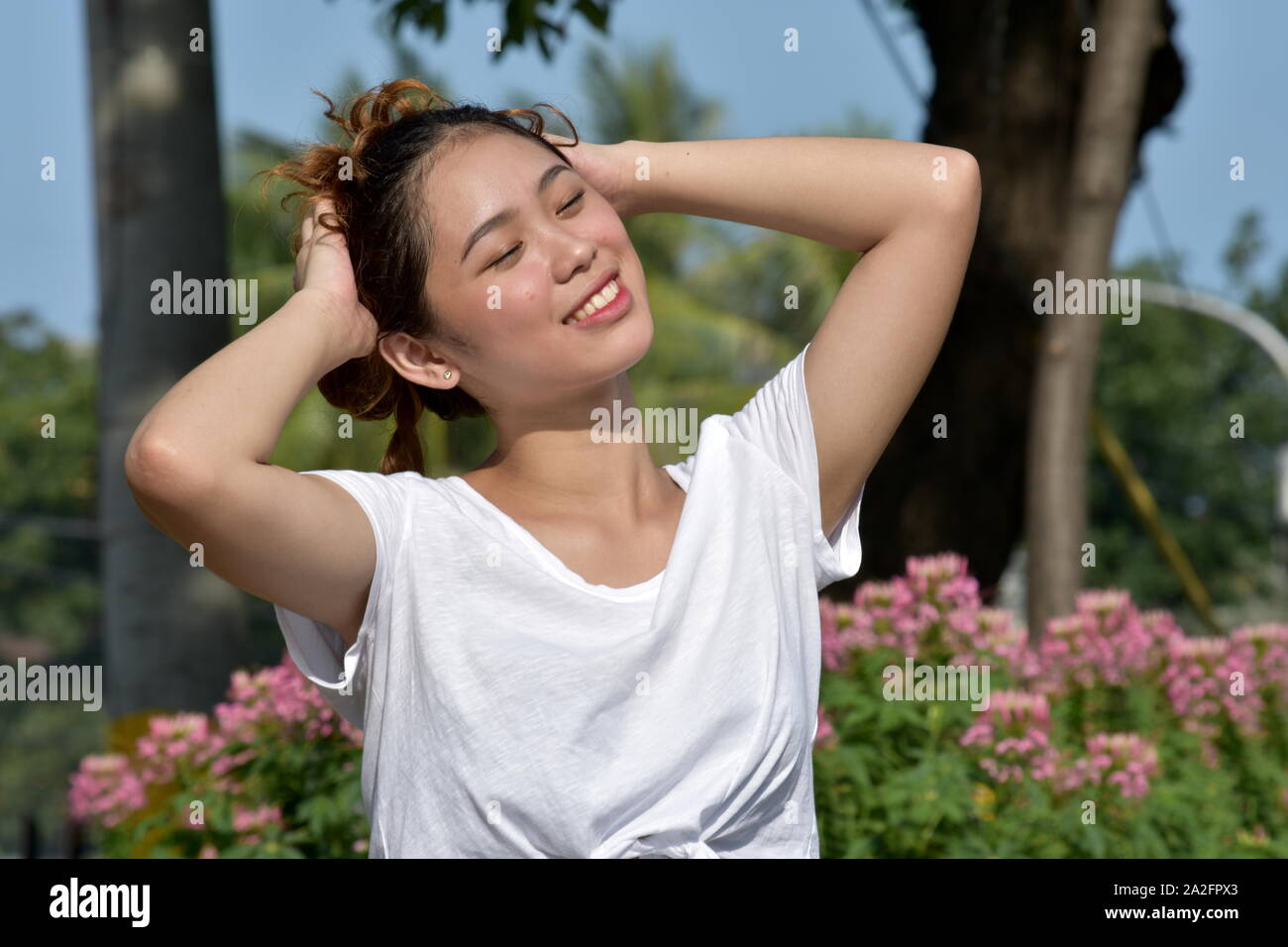An Adult Female Resting Stock Photo - Alamy