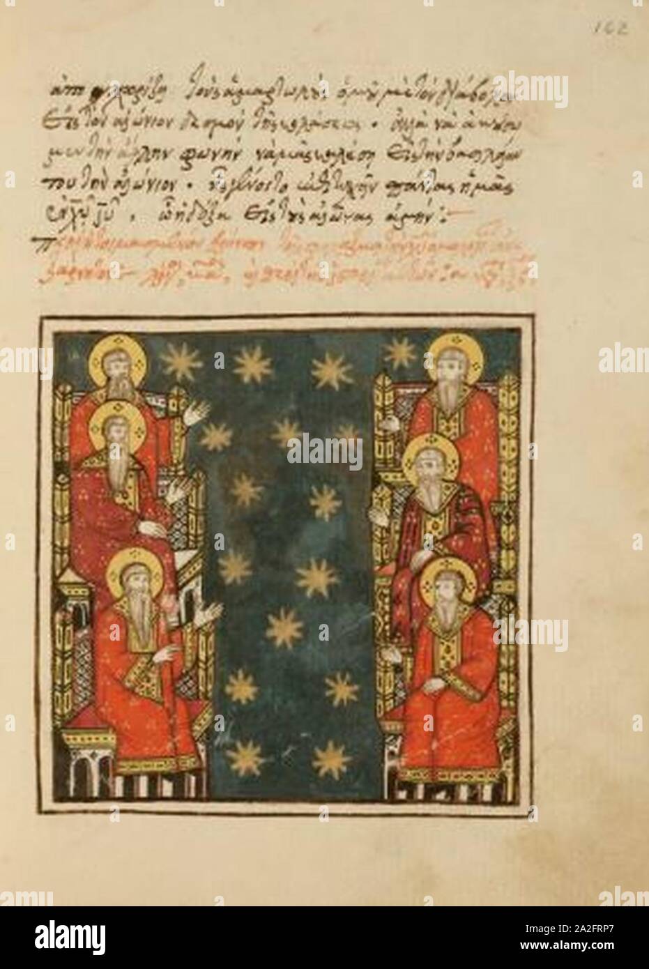 Elizabeth Day McCormick Apocalypse f162r - Enthroned judges Stock Photo ...