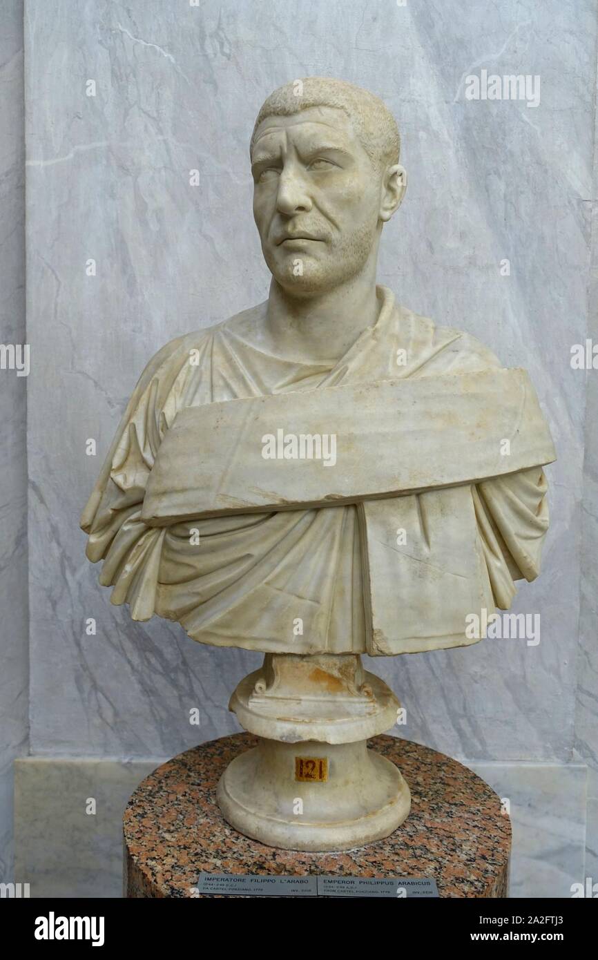 Emperor Philippus Arabicus, inv. 2216, Roman, from Castel Porziano ...