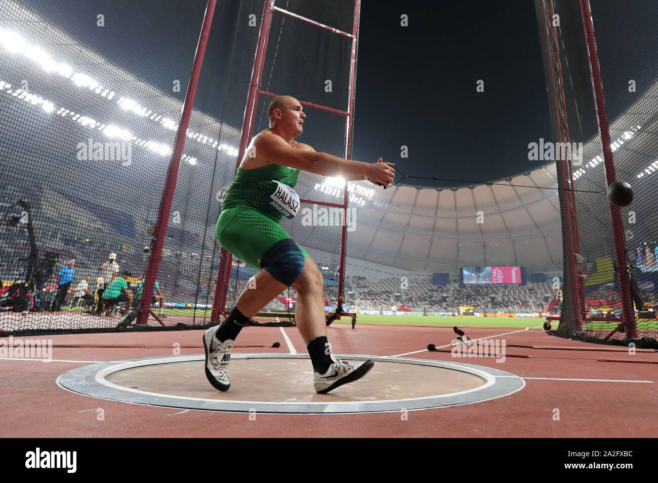 Doha, Qatar. 2nd Oct, 2019. Bence Halasz of Hungary competes during the ...