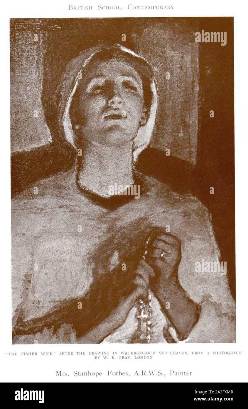 Elizabeth Adela Forbes - The Fisher Wife Stock Photo - Alamy