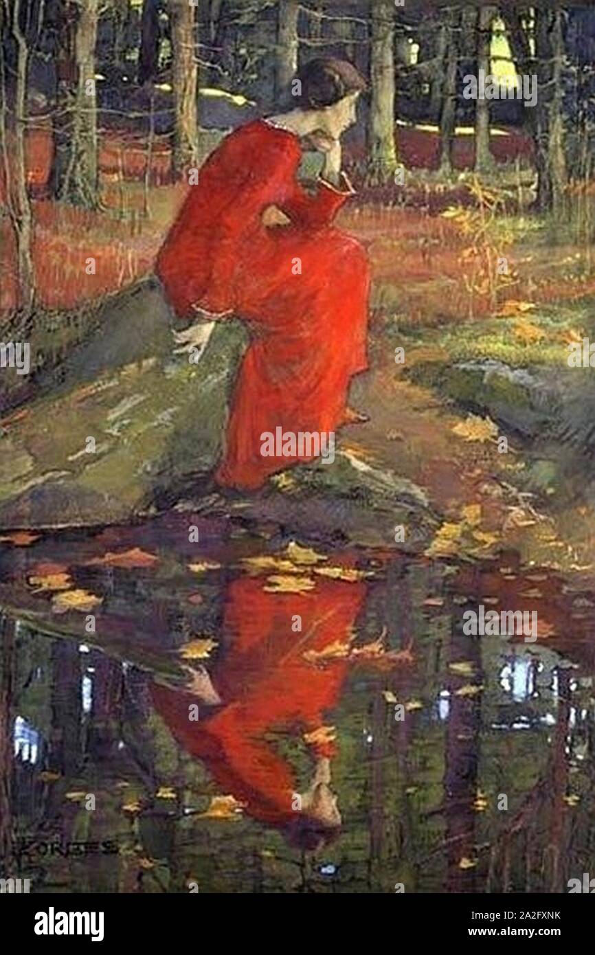 Elizabeth Adela Forbes - The Leaf Stock Photo - Alamy