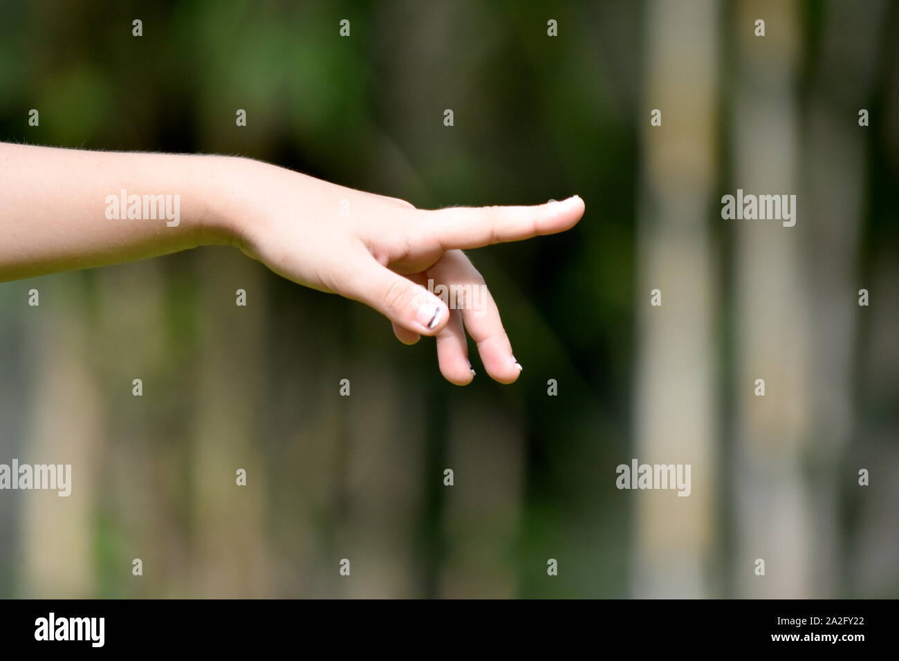 A Girl Child Hand Pointing Stock Photo - Alamy