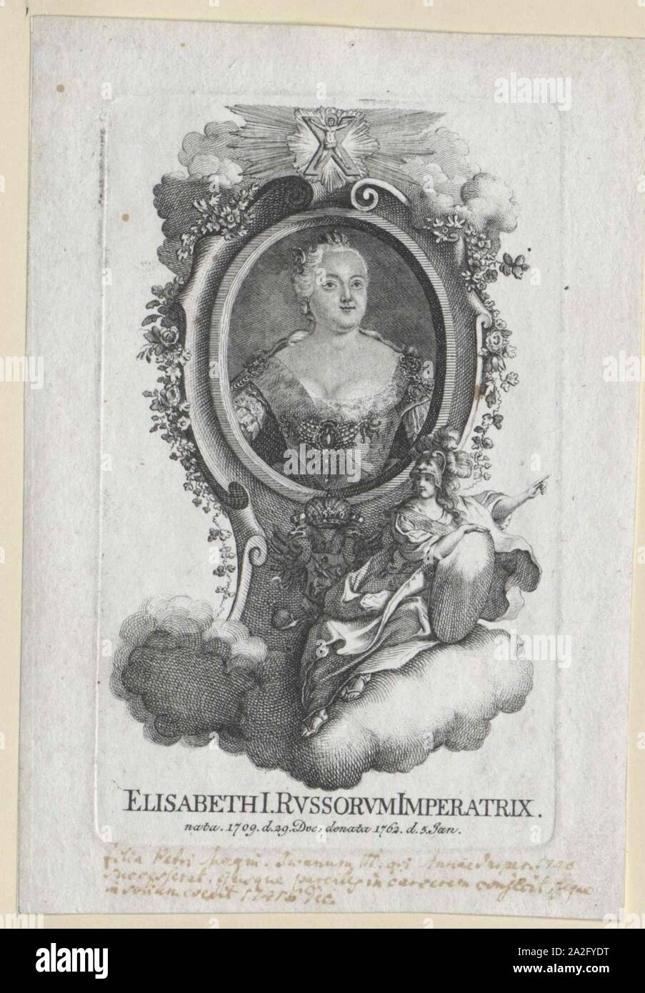 Elizabeth of Russia - engraving 12 Stock Photo - Alamy
