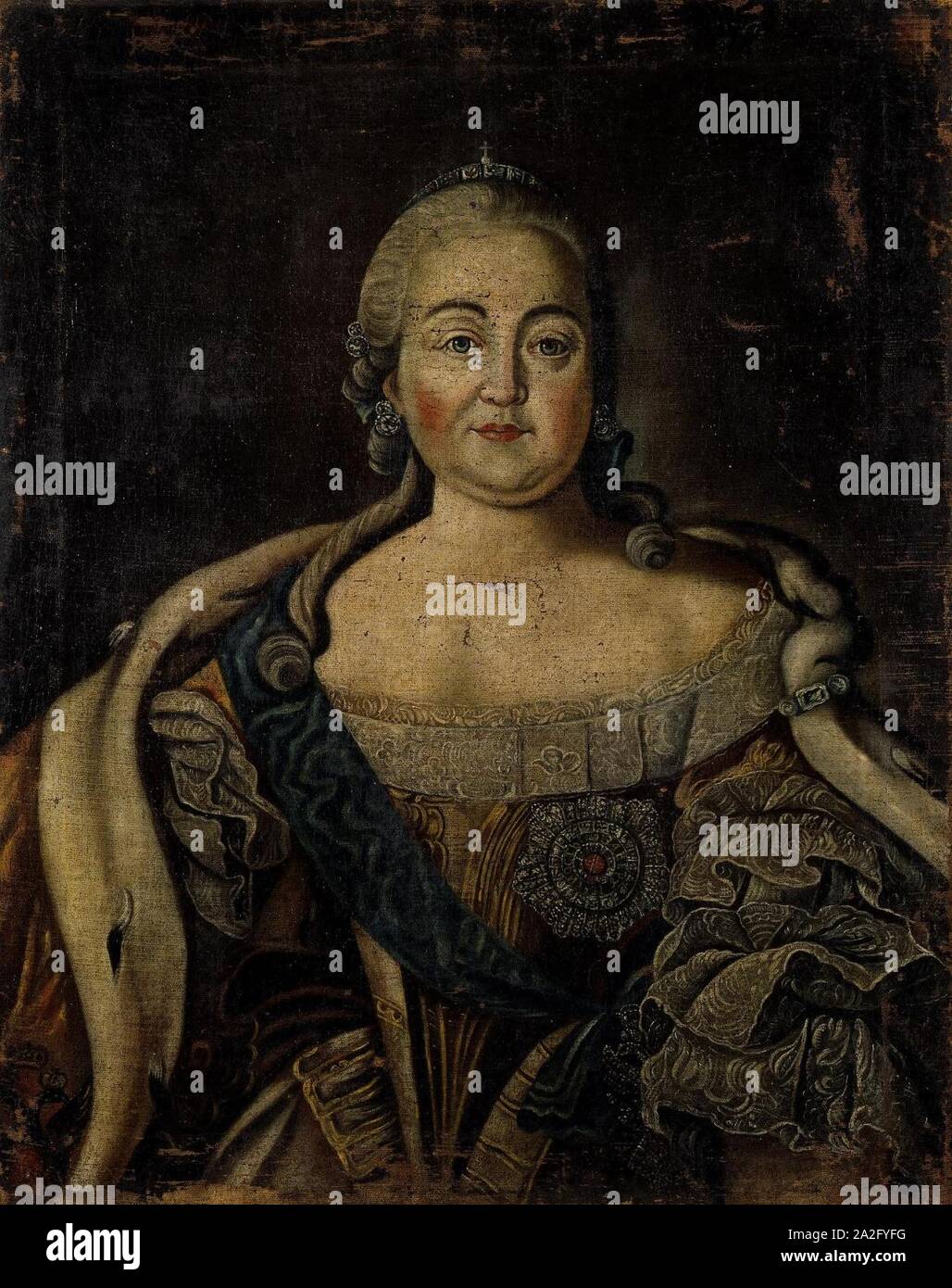 Elizabeth of Russia by anonymous (18 c, Hermitage Stock Photo - Alamy