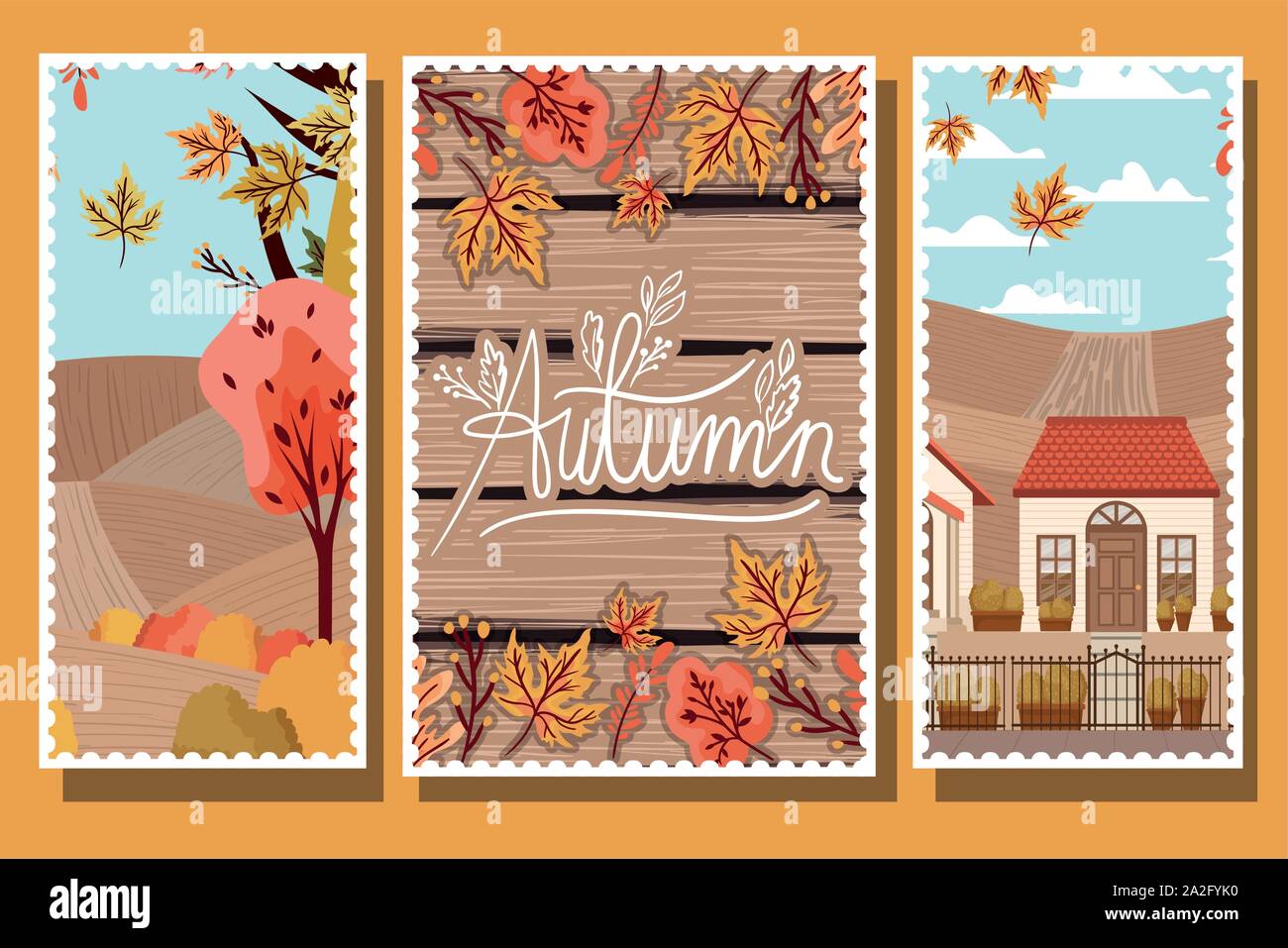 Autumn Season Design ,vector illustration Stock Vector Image & Art - Alamy