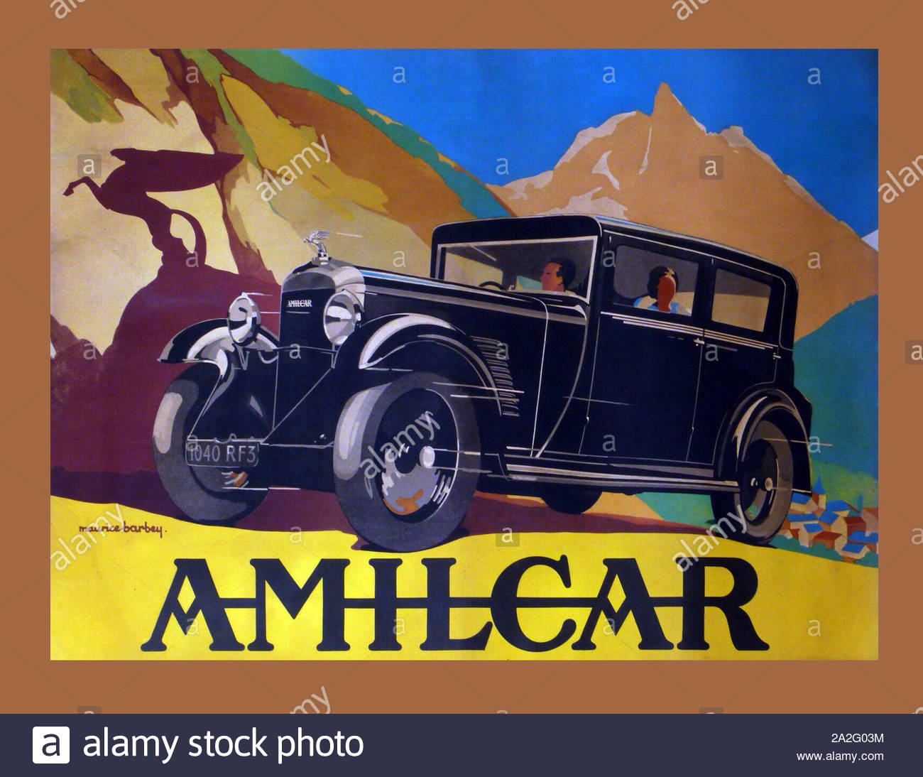 Art Deco Poster Car High Resolution Stock Photography and Images - Alamy