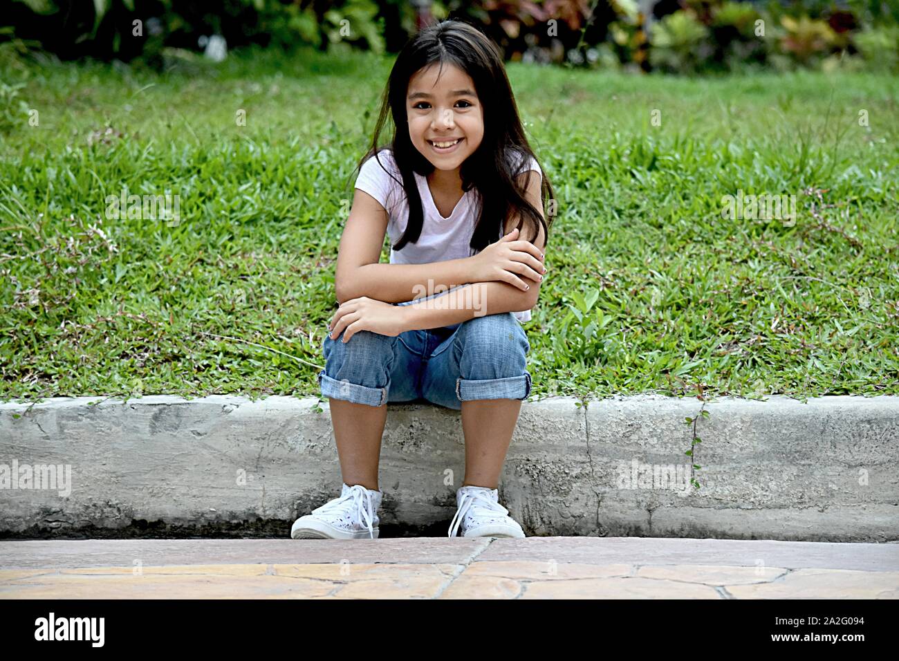 A Smiling Young Diverse Female Stock Photo Alamy