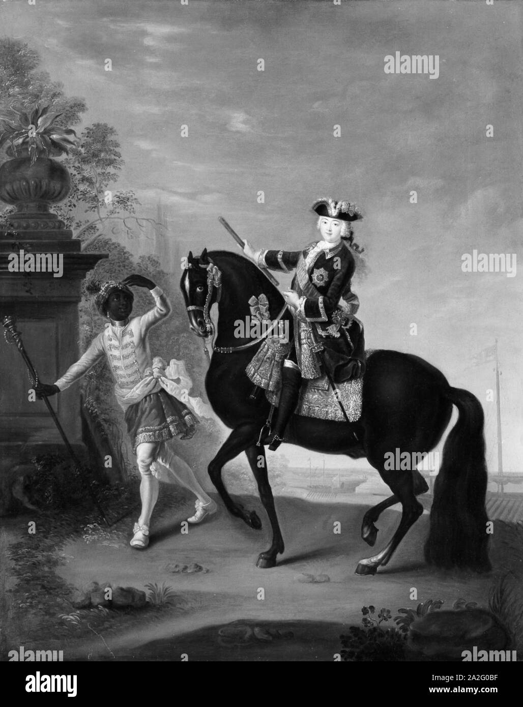 With her black servant Black and White Stock Photos & Images - Alamy