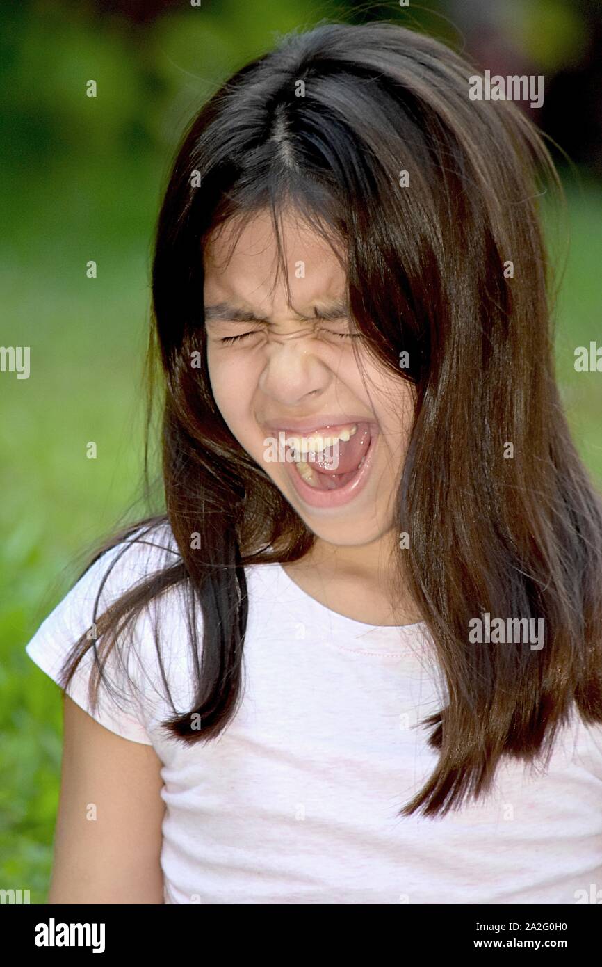 A Stressful Female Tween Stock Photo - Alamy