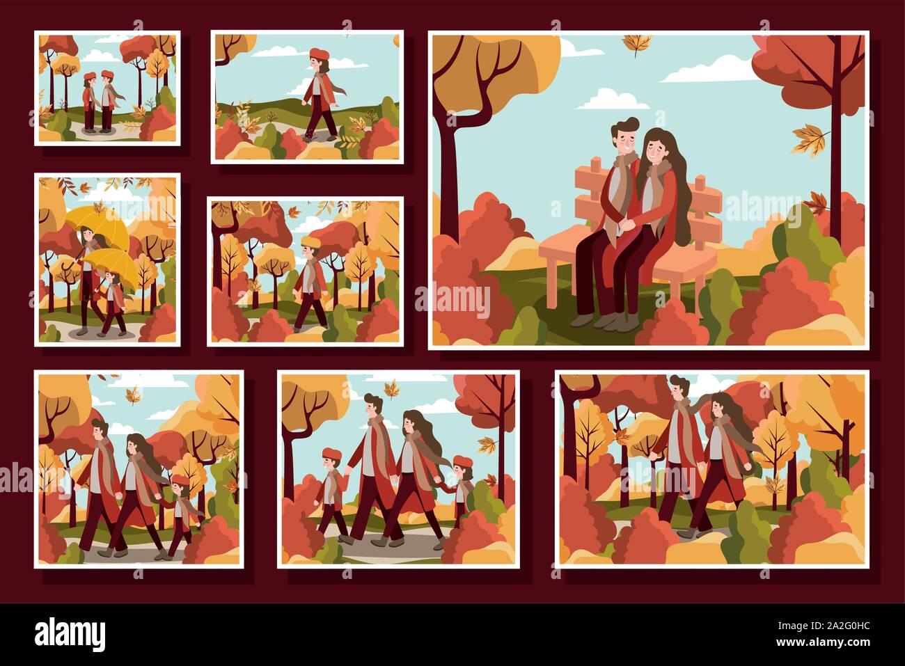 Family and Autumn season design Stock Vector Image & Art - Alamy