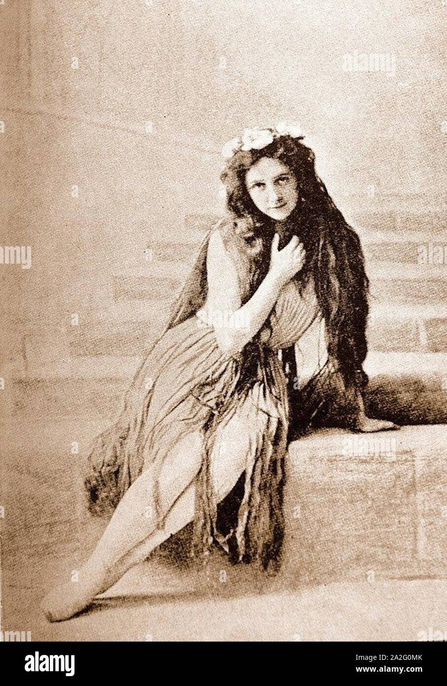 Ellen Price as the Little Mermaid, Royal Danish Ballet, 1909 Stock ...