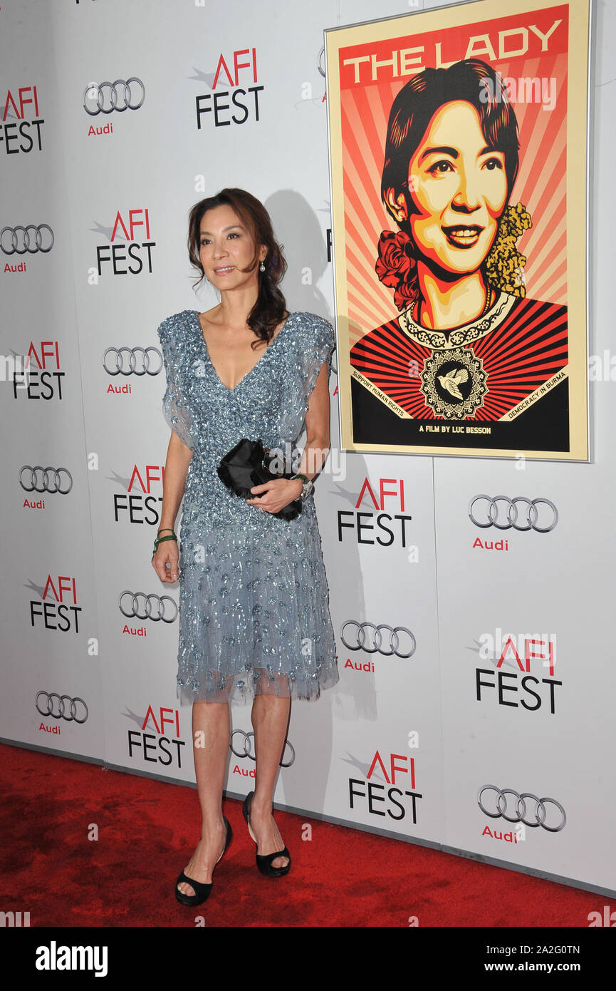 LOS ANGELES, CA. November 05, 2011: Michelle Yeoh at the premiere of ...