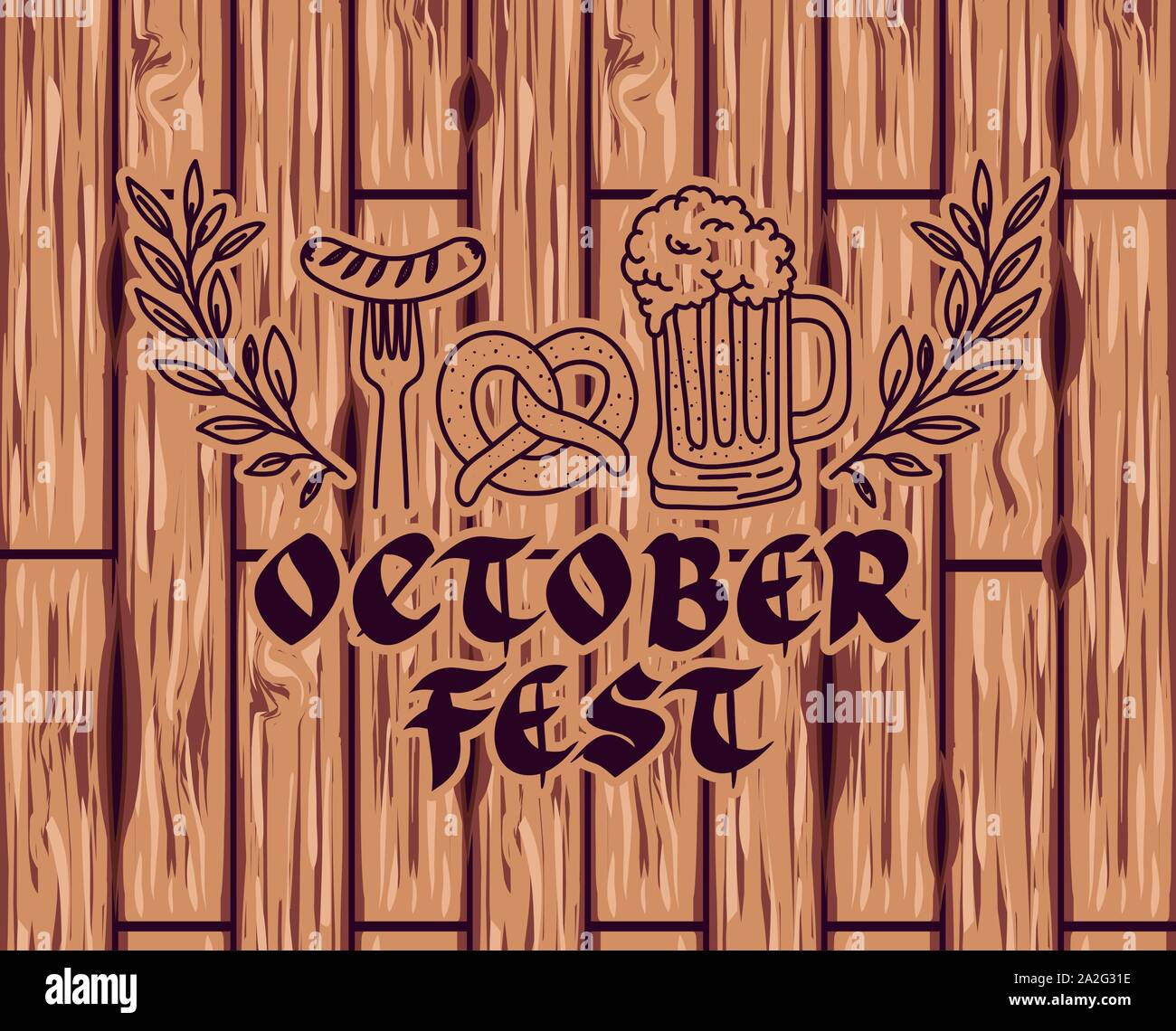 Oktoberfest design, Beer Festival illustration Stock Vector Image & Art ...