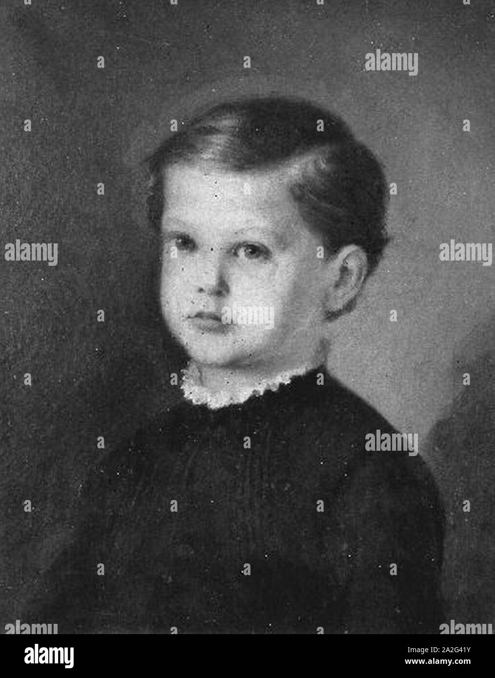 Emanuel Rom 1812-1878 - Podobizna chlapce Stock Photo - Alamy