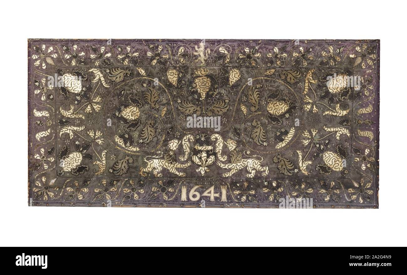 Embroidered panel dated 1641 Stock Photo - Alamy