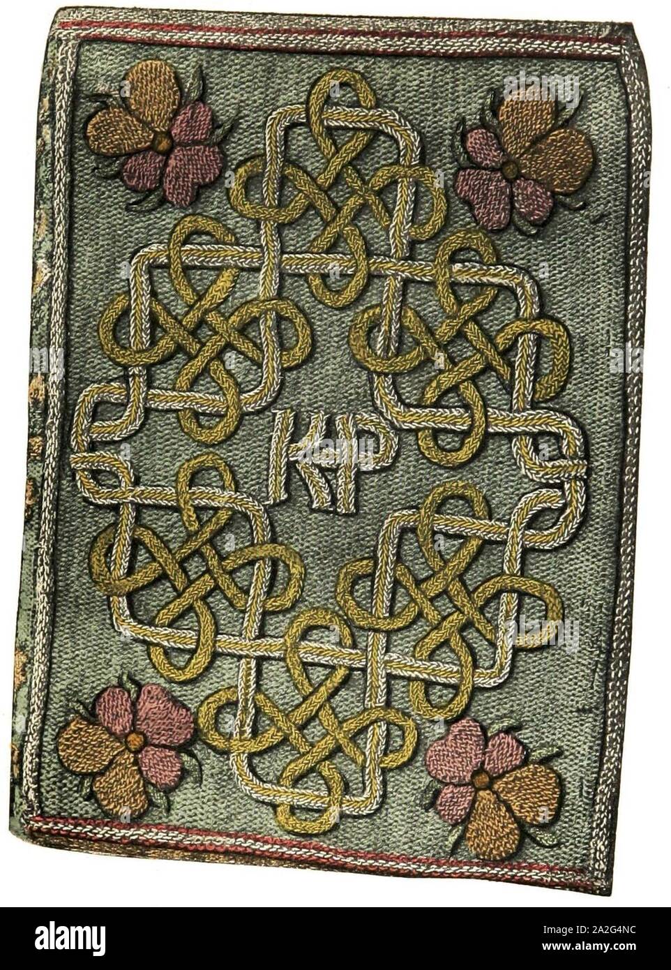 Embroidered bookbinding Elizabeth I Stock Photo - Alamy