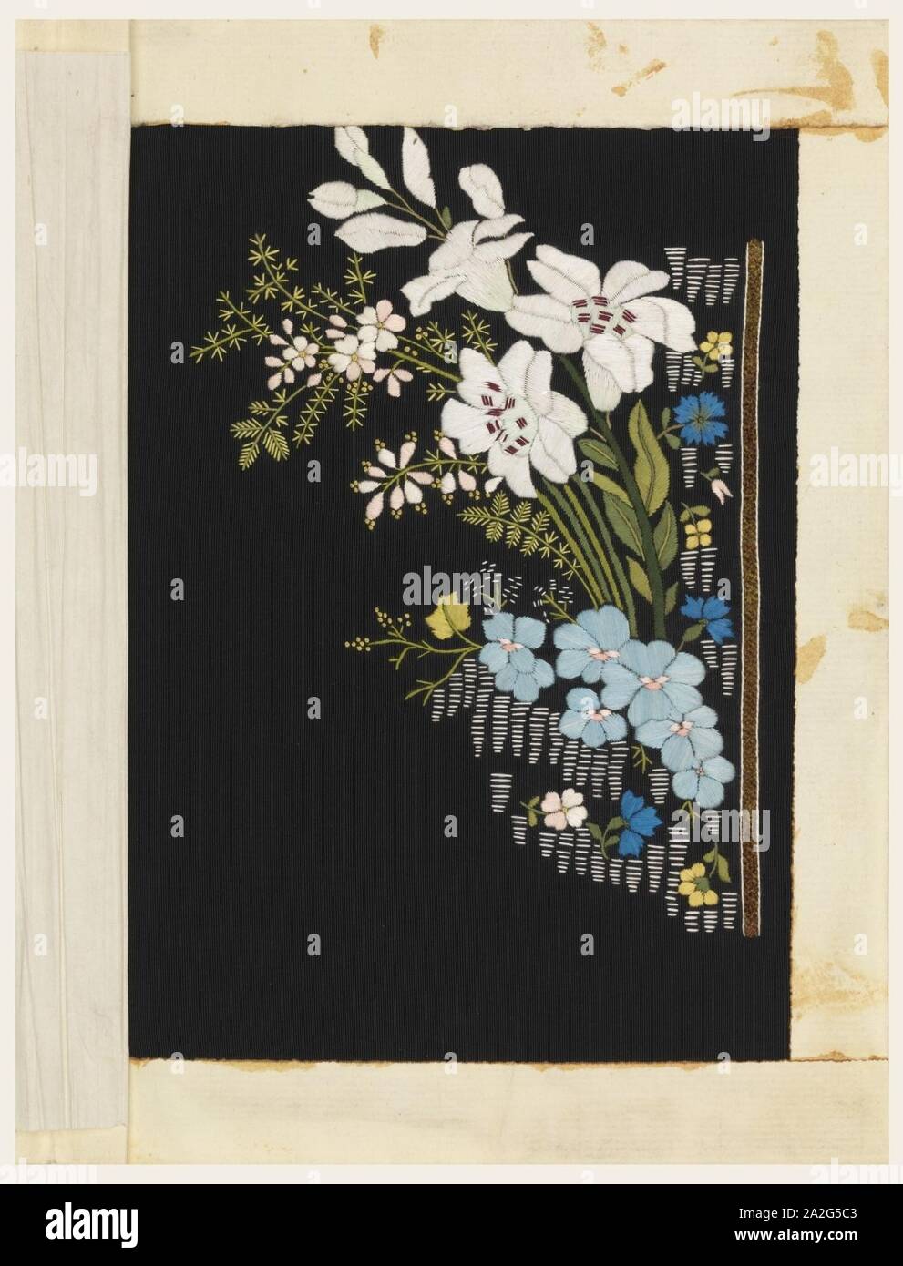 Embroidery Sample (France), 1790–1800 Stock Photo - Alamy