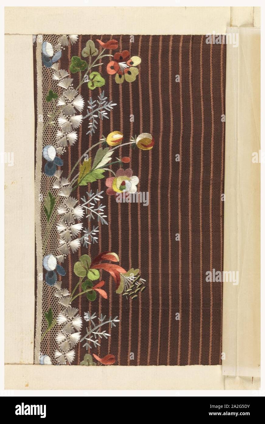 Embroidery Sample (France), 1790–1800 Stock Photo - Alamy
