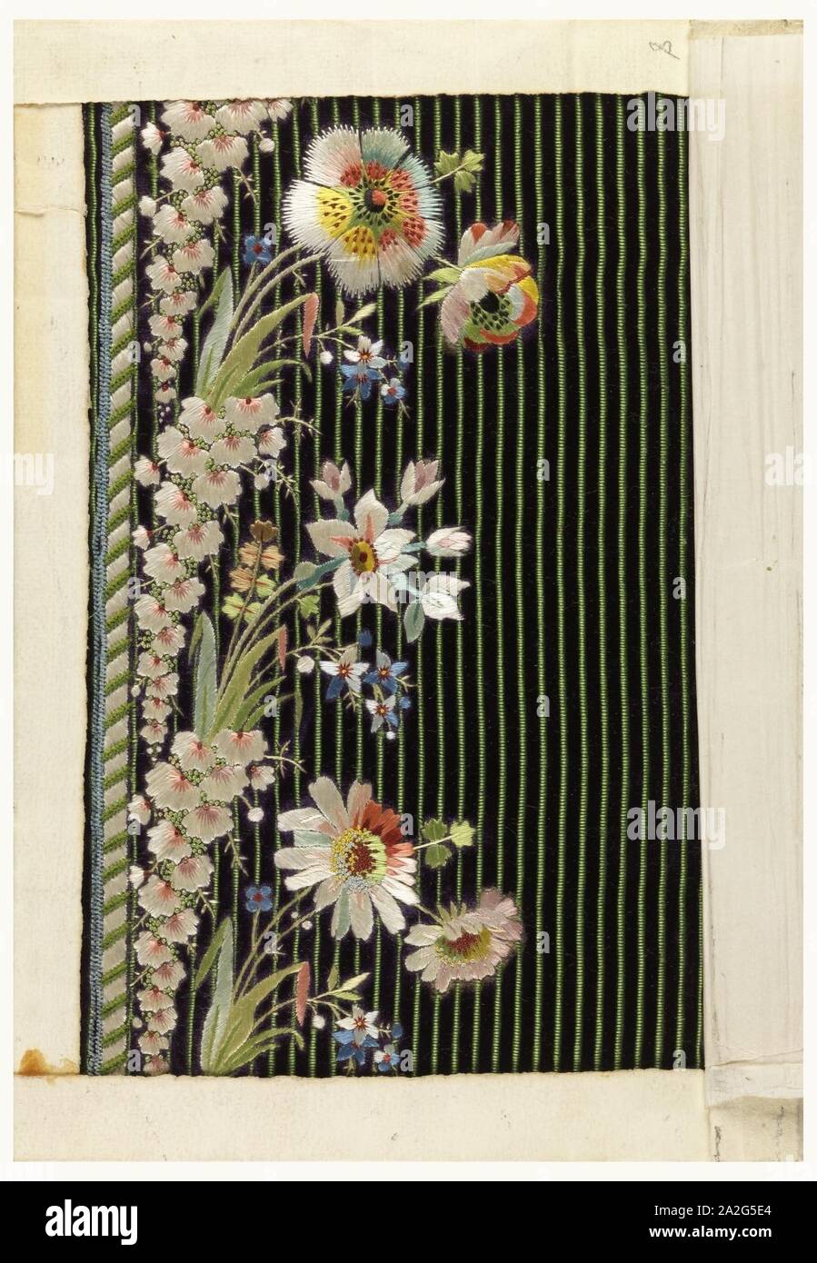 Embroidery Sample (France), 1790–1800 Stock Photo - Alamy