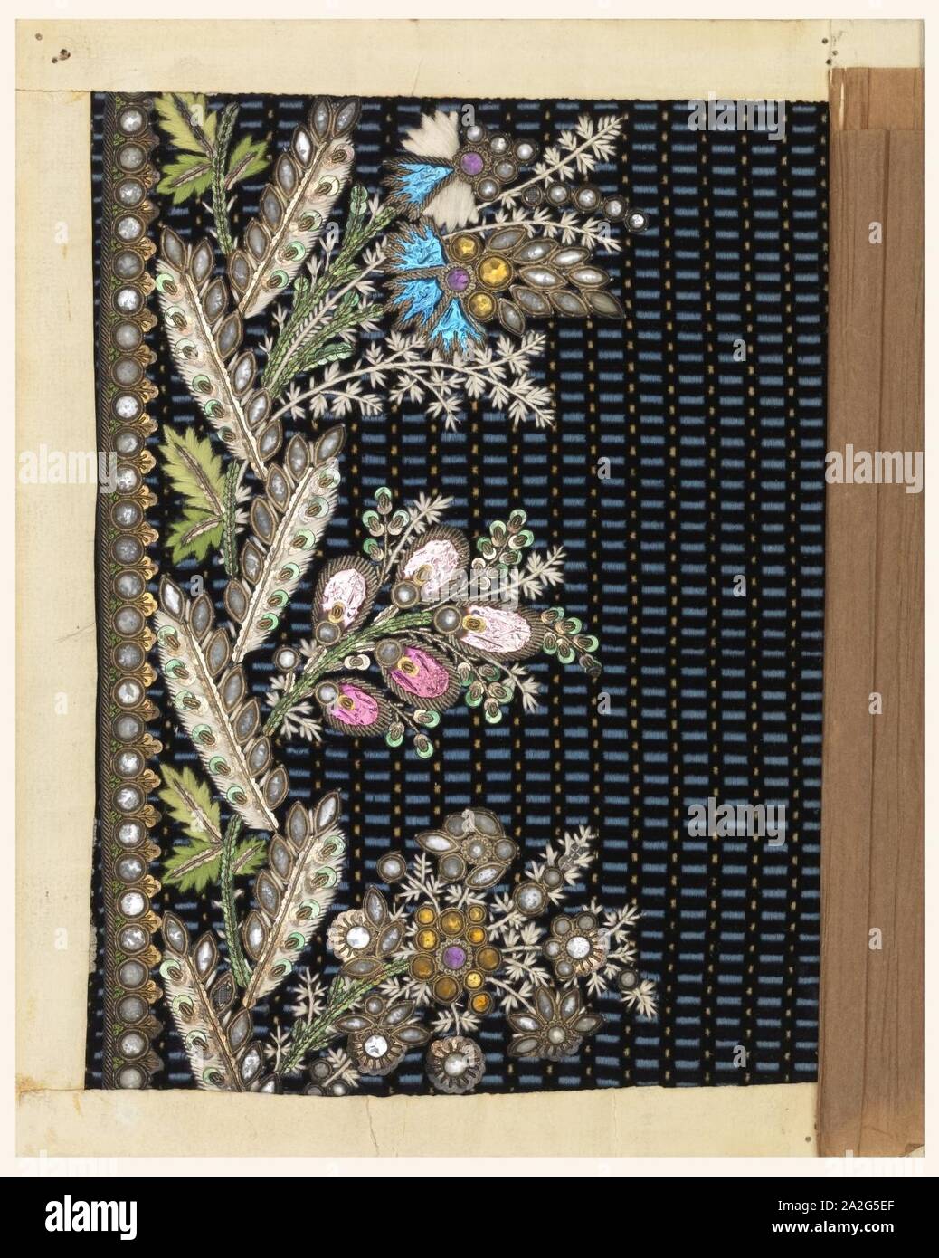 Embroidery Sample (France), 1790–1800 Stock Photo - Alamy