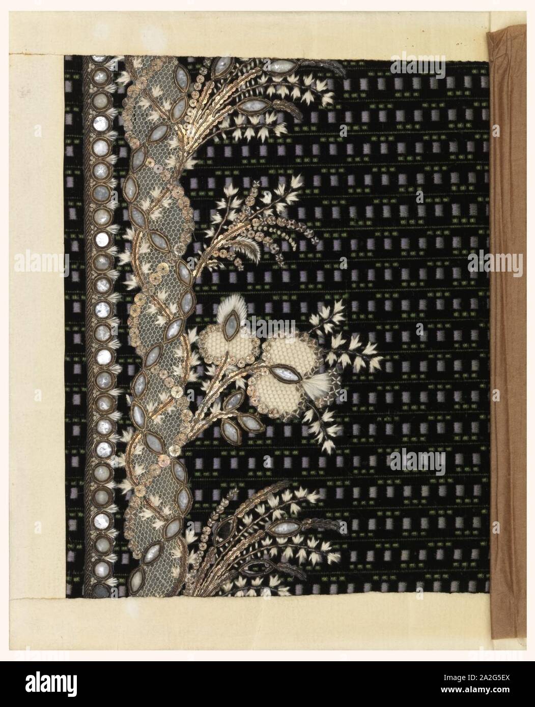 Embroidery Sample (France), ca. 1790–1800 Stock Photo - Alamy