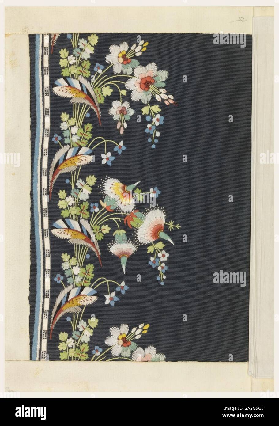 Embroidery Sample (France), ca. 1790 Stock Photo - Alamy