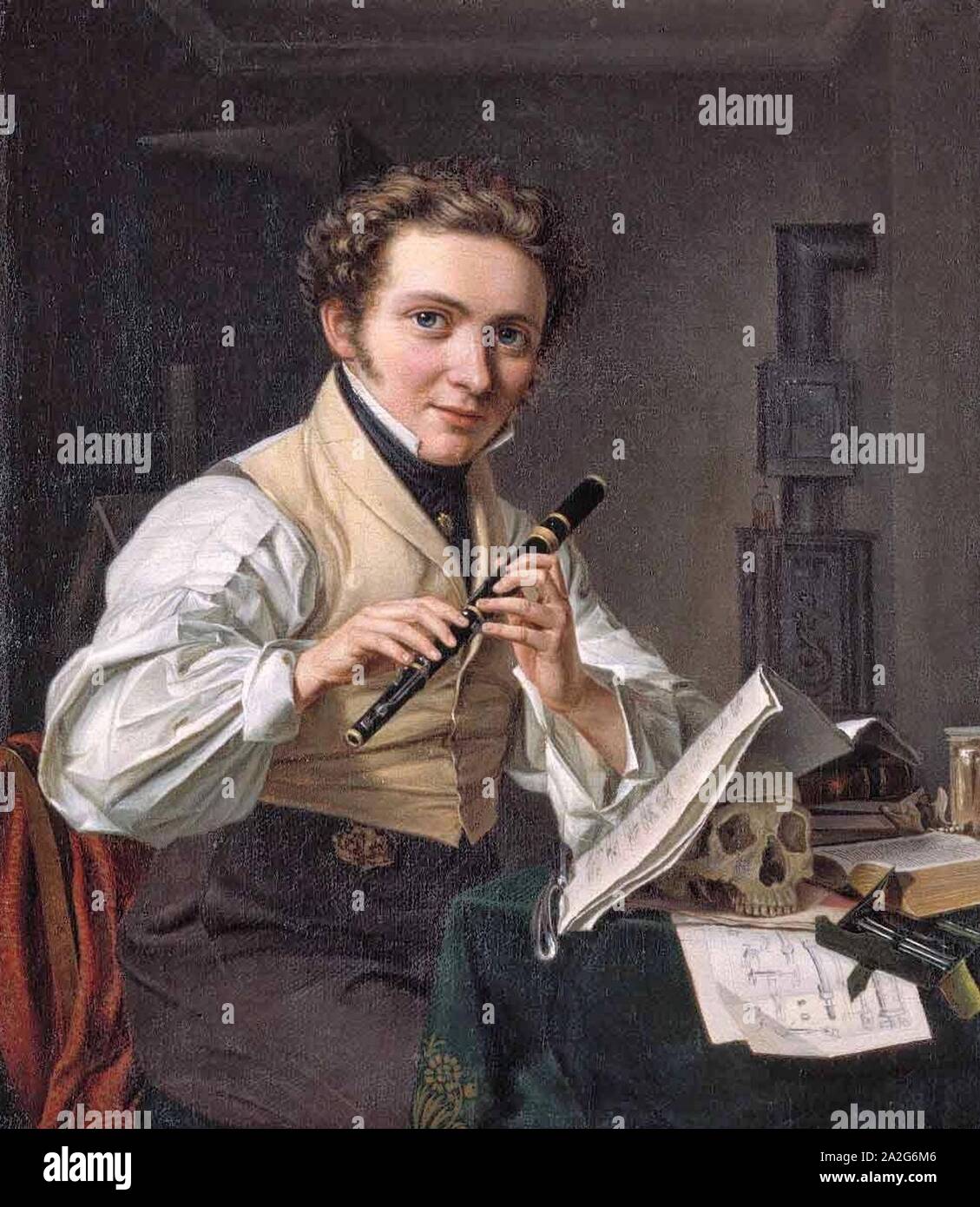 Emil Bærentzen self-portrait 1825 Stock Photo - Alamy