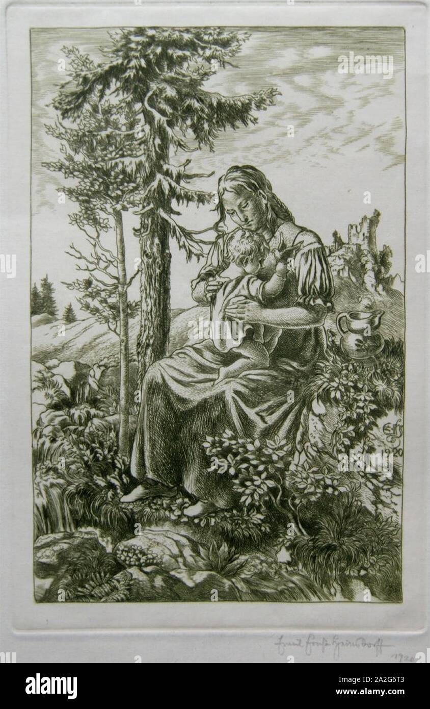 Emil Ernst Heinsdorff - Mutter mit Kind 1920 Stock Photo - Alamy