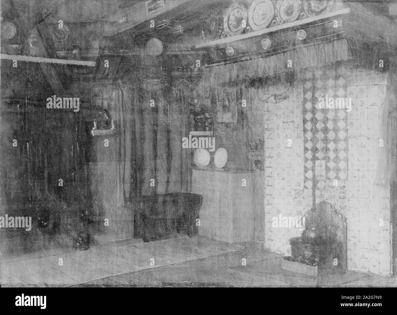 Emil Otto Grundmann - Interior of a German House Stock Photo - Alamy