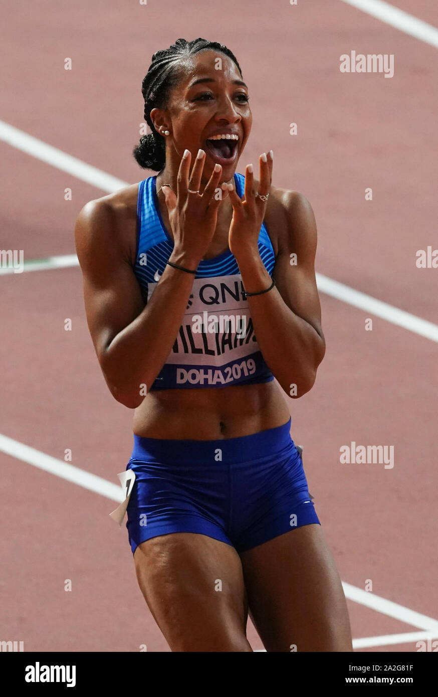 Doha, Qatar. 2nd Oct, 2019. Kendell Williams of the United States ...
